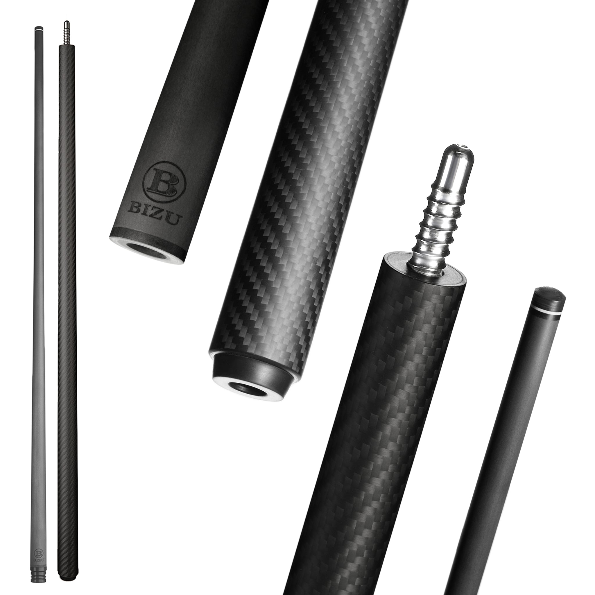 MARS IMPACT 58" Carbon Fiber Pool Cue | Pure Black – Gaming Blaze
